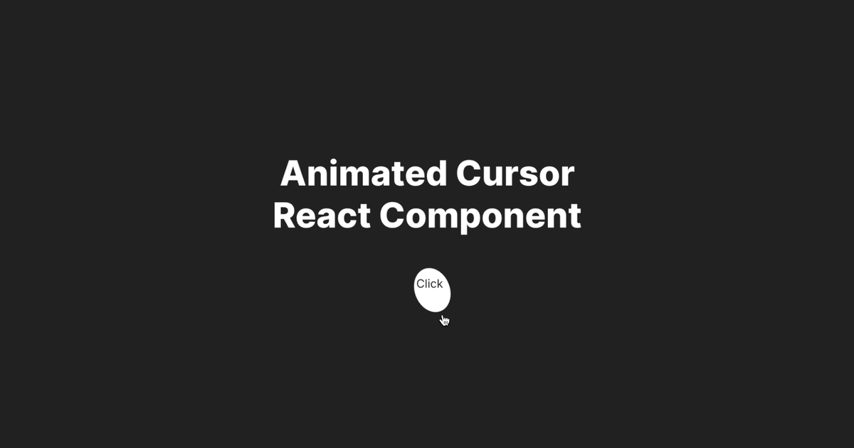 How to create an Animated cursor pointer in React